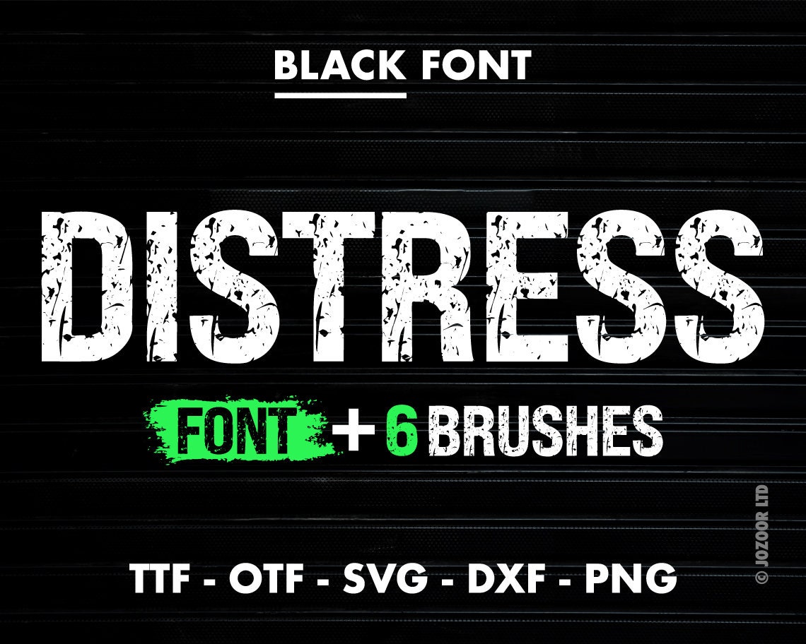 Distressed Font Ttf Cricut Grunge Font Svg Distressed Digital - Etsy