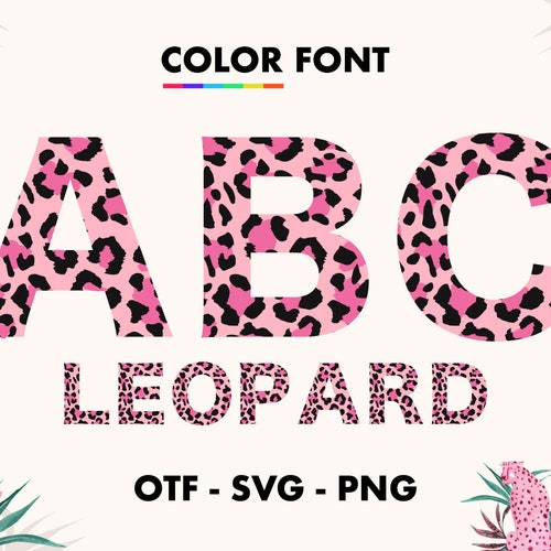 Leopard Font SVG Leopard Alphabet Letters Svg Leopard Print - Etsy