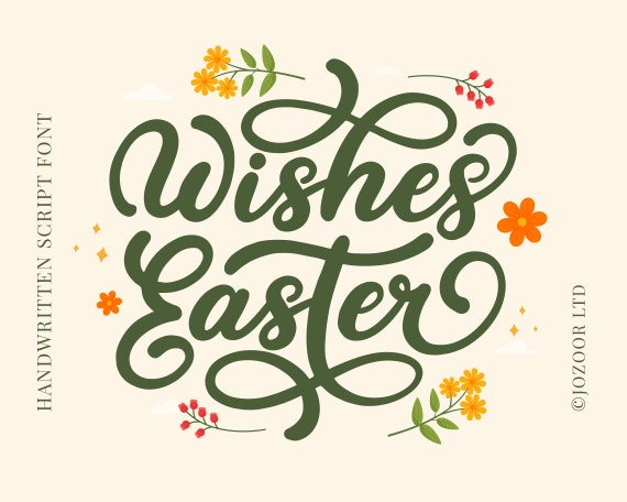 Script Font Cursive Font Handwritten Font Font With Tails - Etsy