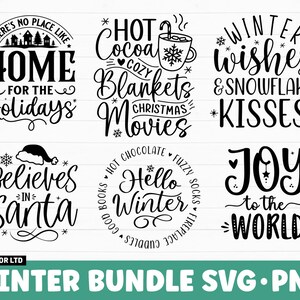 Christmas SVG Bundle, Winter SVG, Santa SVG, Winter Svg Bundle, Merry ...