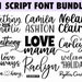 Script Font Bundle, Cursive Fonts With Hearts Bundle, Wedding Font Bundle, Cricut Font Bundle ...