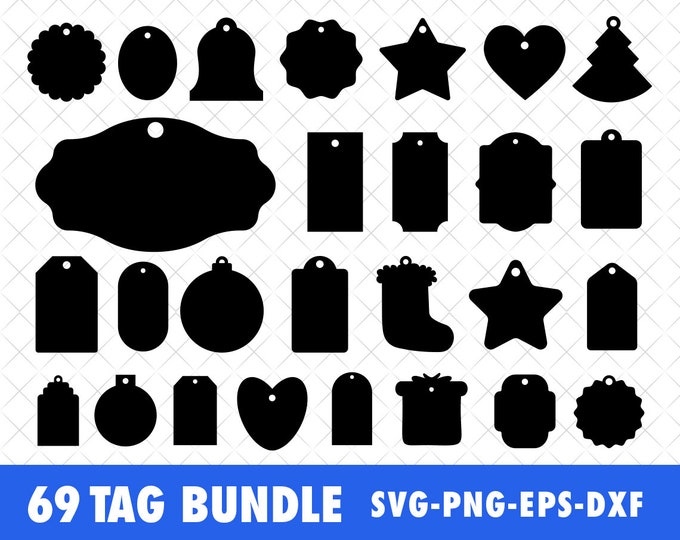 Christmas Gift Tags Svg Bundle, Christmas Svg Cut File, Santa Svg ...