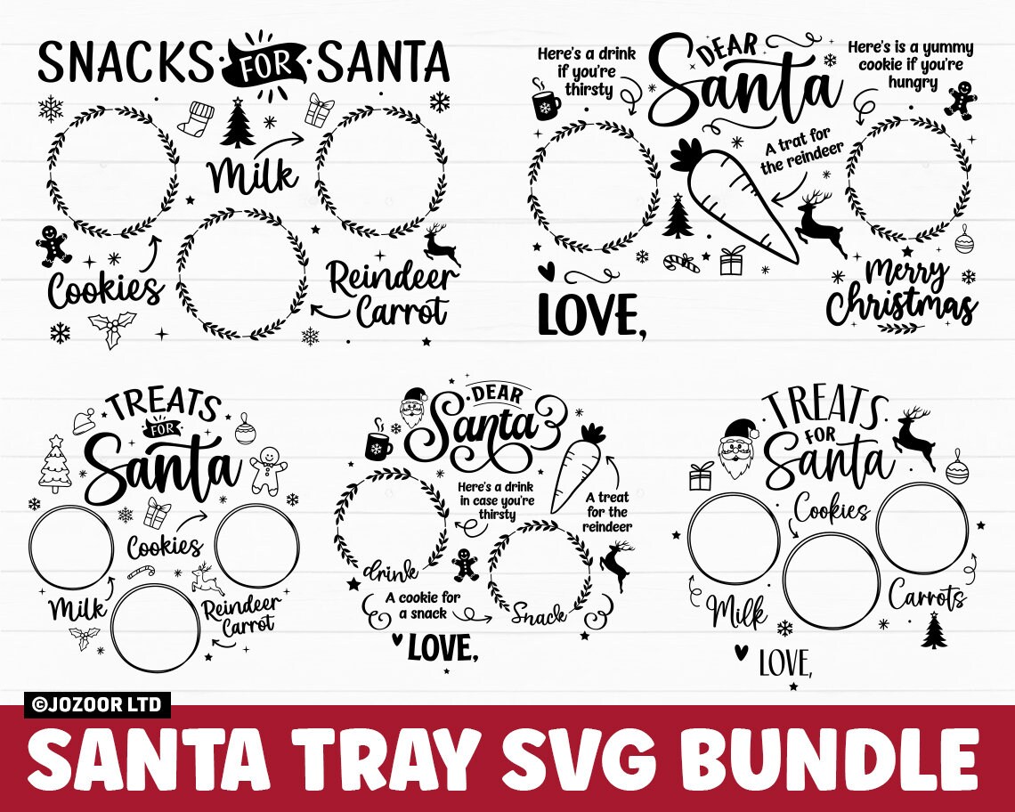 Dear Santa Tray SVG Bundle Christmas SVG Santa Tray SVG - Etsy