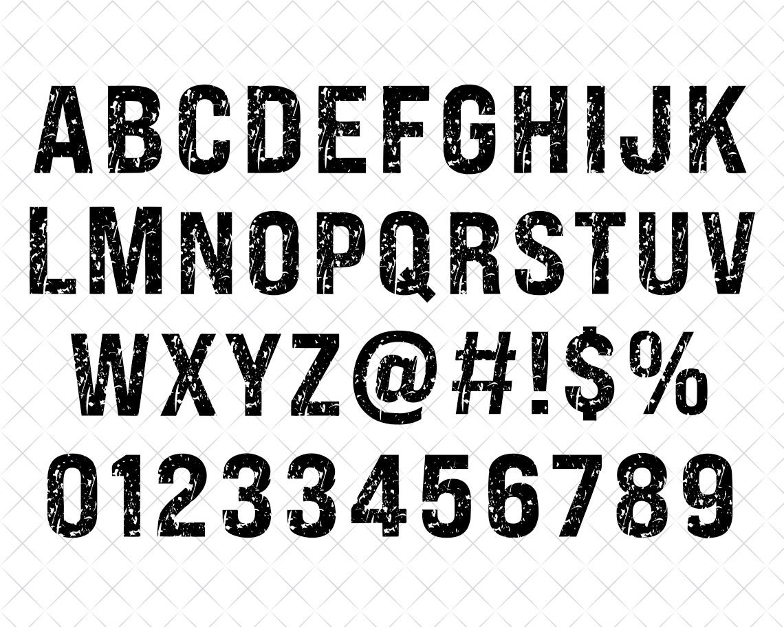 Distressed Font ttf cricut Grunge font svg Distressed digital | Etsy