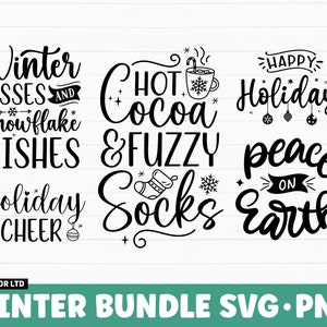 Christmas SVG Bundle, Winter SVG, Santa SVG, Winter Svg Bundle, Merry ...