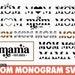 Mom Monogram SVG Bundle, Mama SVG, Mom Monogram SVG, Split Monogram Svg ...
