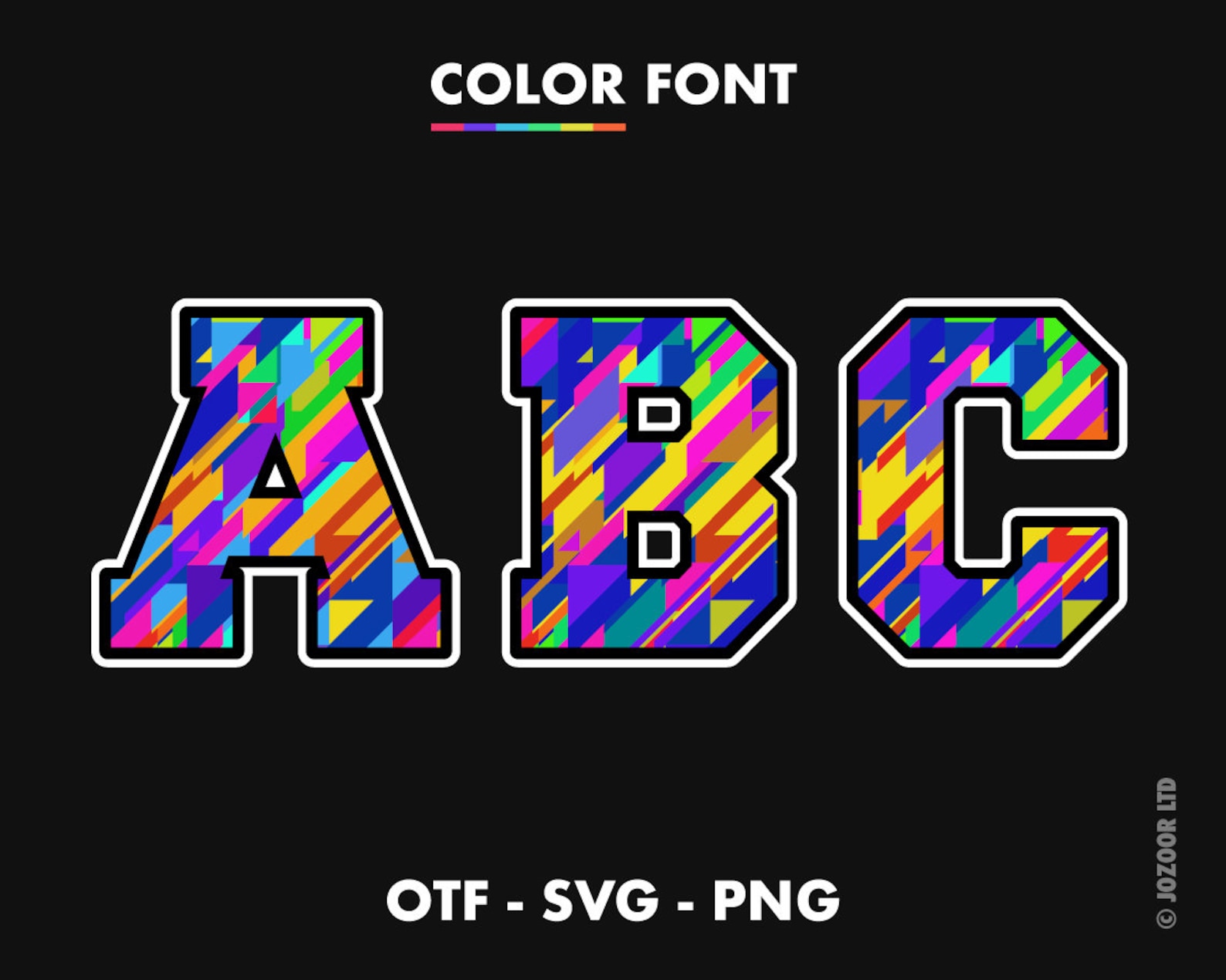 Colorful Font, Colorful Font SVG, Colorful Font PNG, Colorful Letters ...