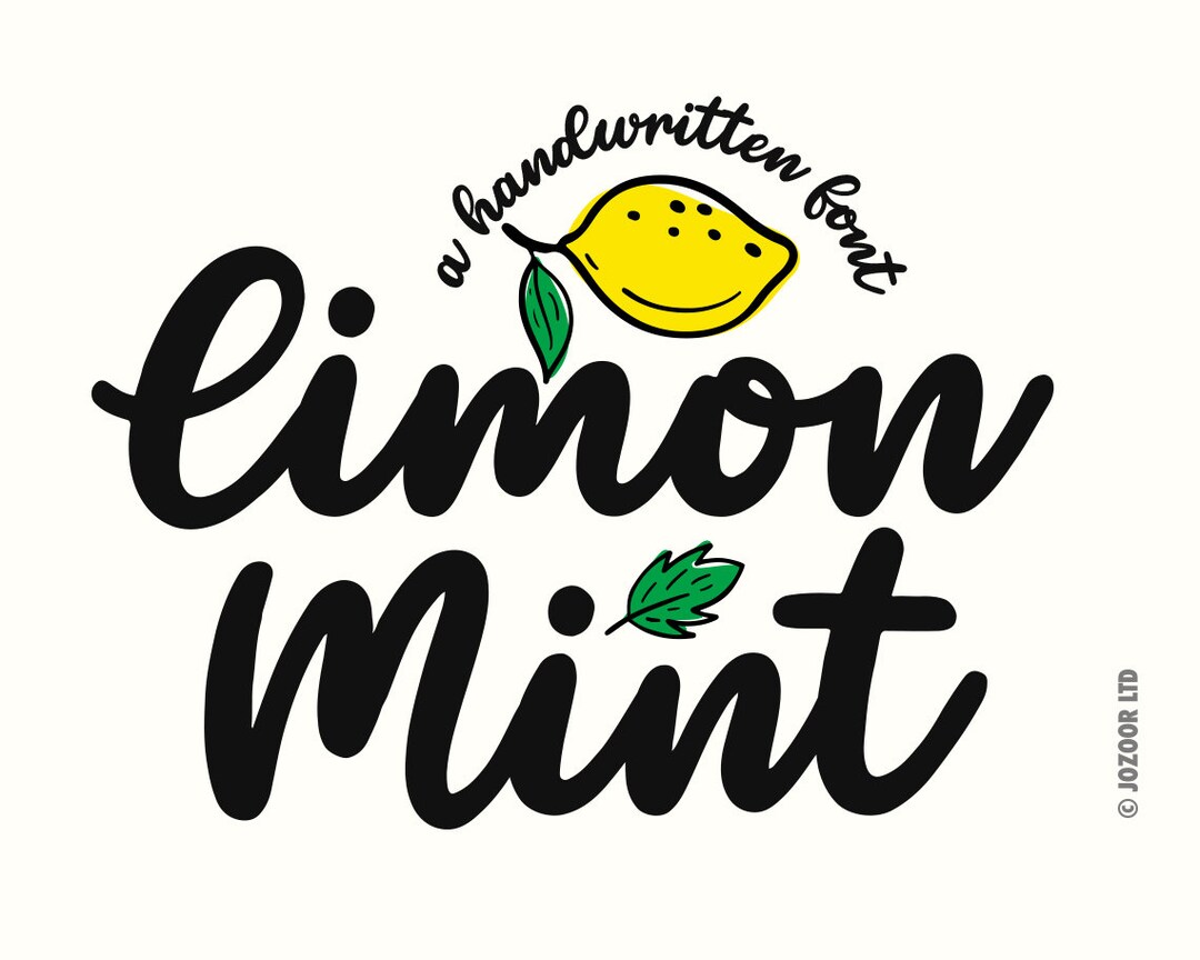 Script Font, Font With Tails, Lemon SVG Font, Summer SVG Font, Cursive ...