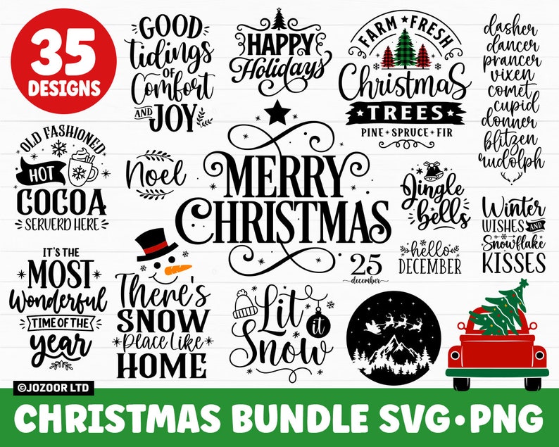Christmas SVG Bundle Christmas SVG Merry Christmas SVG - Etsy