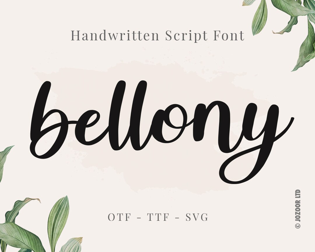 Script Font, Handwritten Font, Cursive Font, Script Font SVG, Cricut ...
