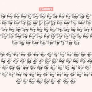 Schreibschrift, Schrift mit Herzen, Schreibschrift, Schrift mit ...