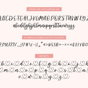Script Font, Font With Hearts, Cursive Font, Font With Tails, Wedding Font, Cricut Font, Font ...