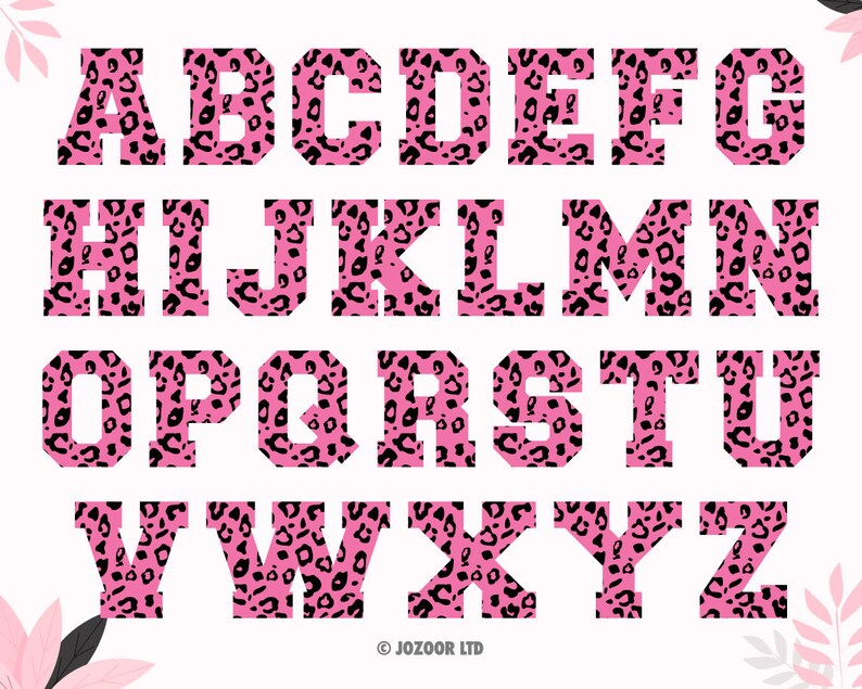 Leopard Font SVG Leopard Alphabet Letters Svg Leopard Print - Etsy