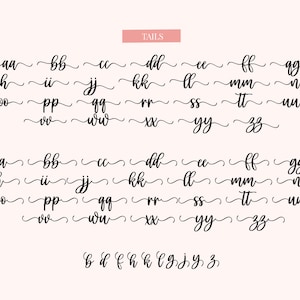 Script Font, Font With Hearts, Cursive Font, Font With Tails, Wedding Font, Cricut Font, Font ...