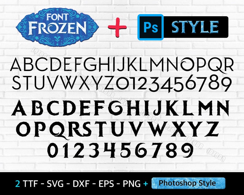 Frozen font frozen 2 font frozen svg frozen font svgSVG | Etsy