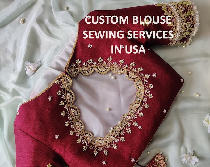Made to Order Custom Saree Blouse Stitching/sewing - Custom Sewing ...