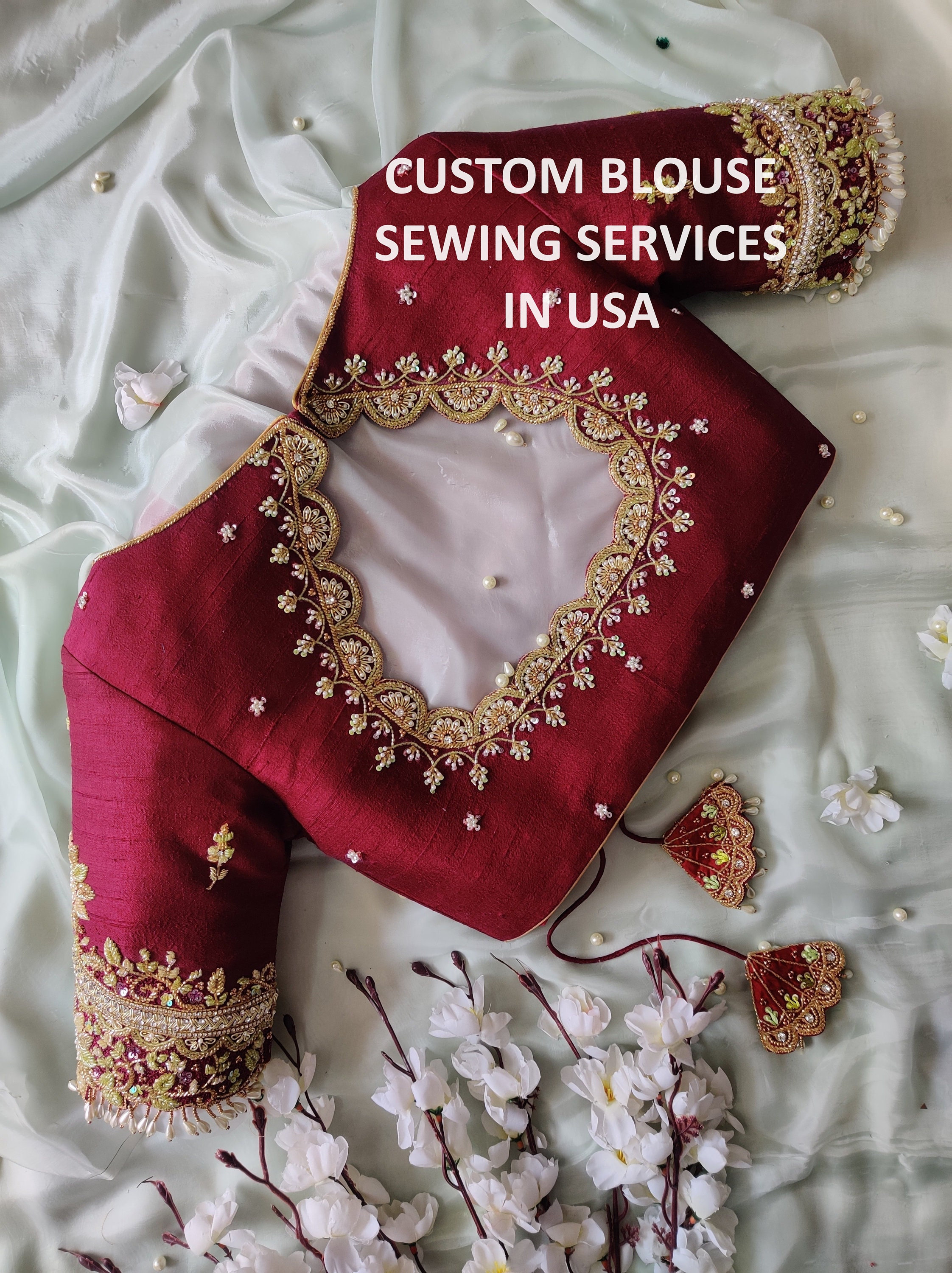 Made to Order Custom Saree Blouse Stitching/sewing - Custom Sewing ...