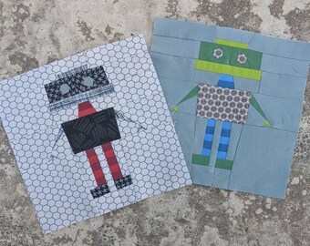 PDF Robot Quilt Block Pattern Foundation Paper Piecing Pattern Science ...
