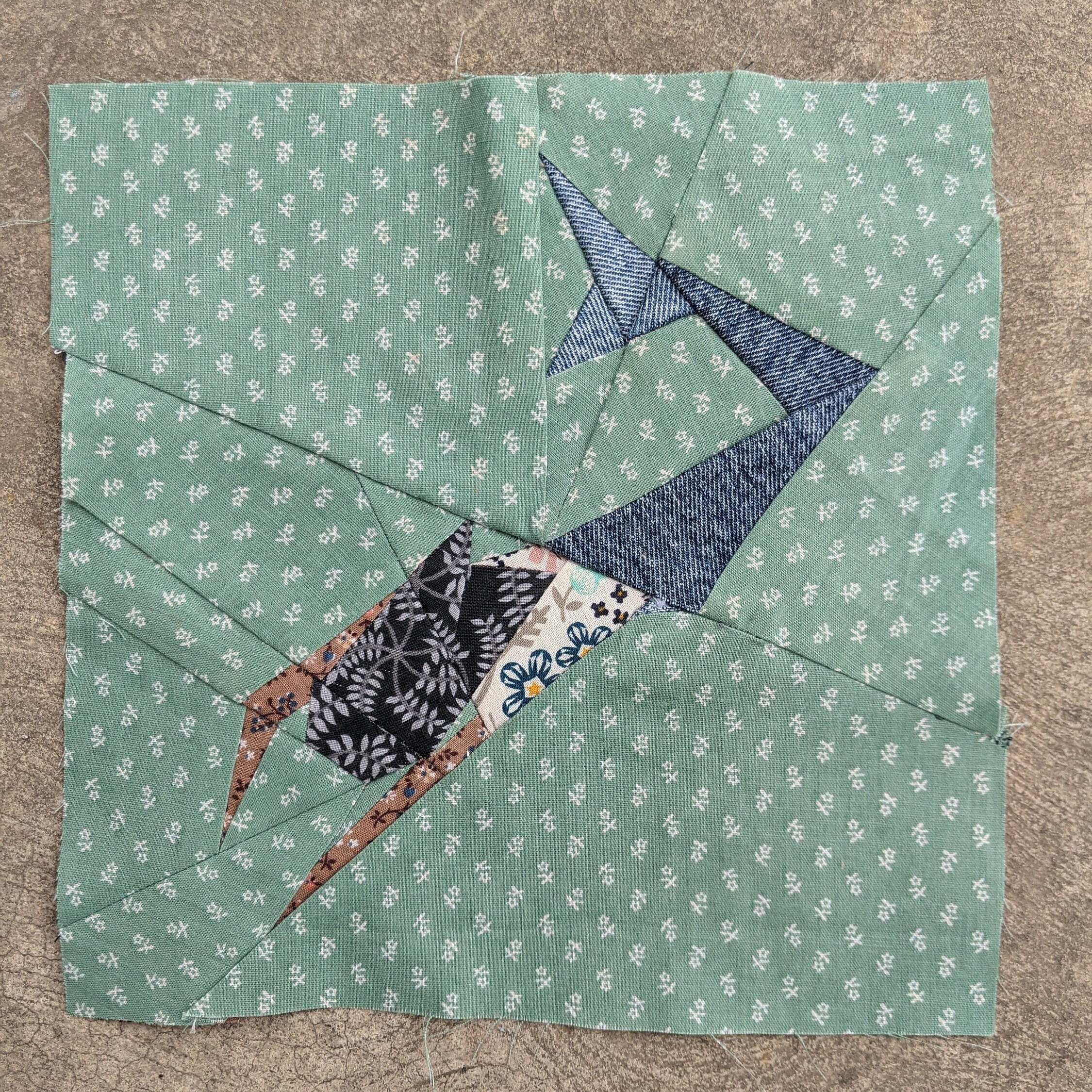 Mermaid Foundation Paper Piecing Pattern 8in Quilt Block - Etsy