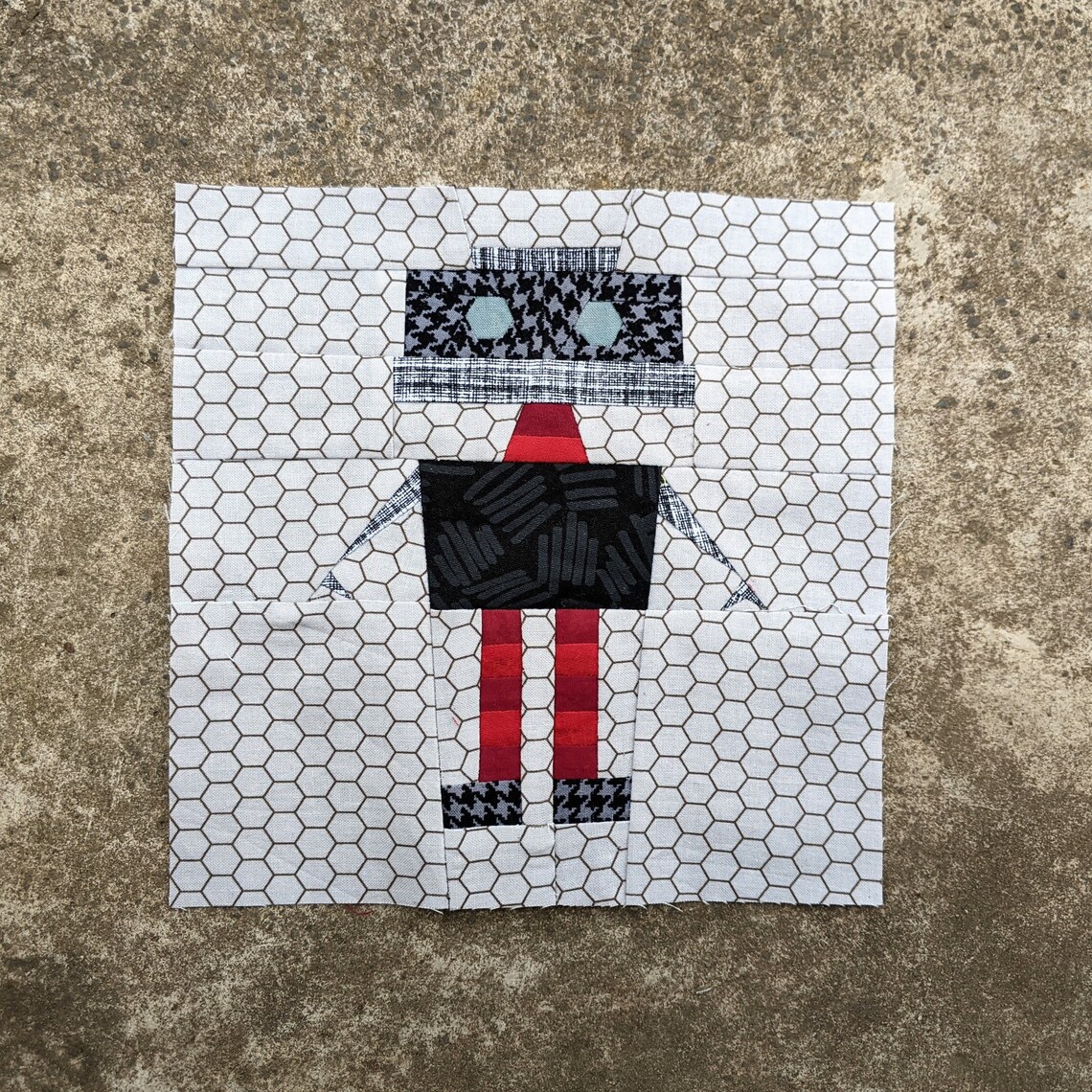 Robot Foundation Paper Piecing Pattern 8in Quilt Block - Etsy