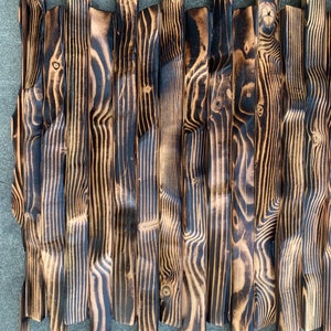 Burned Wave Wood Wall Art Panel - Etsy