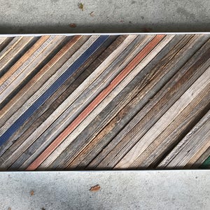 Diagonal Pattern / Reclaimed Wood Wall Art - Etsy