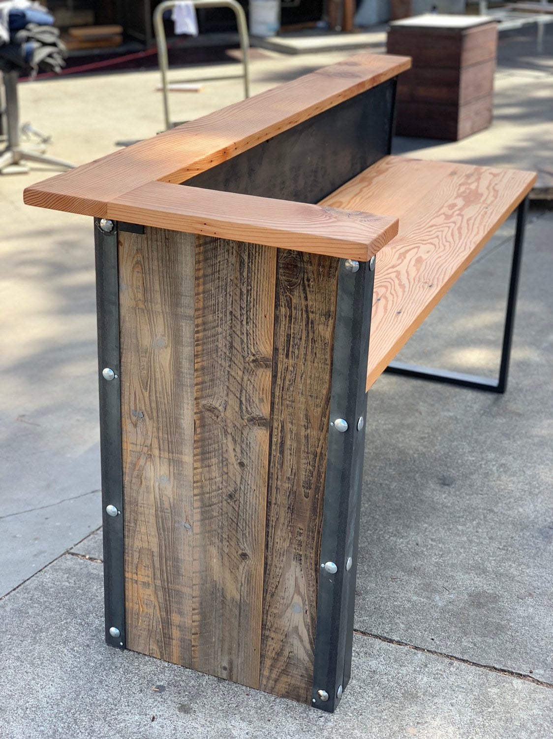 Reclaimed wood Reception Desk | Etsy
