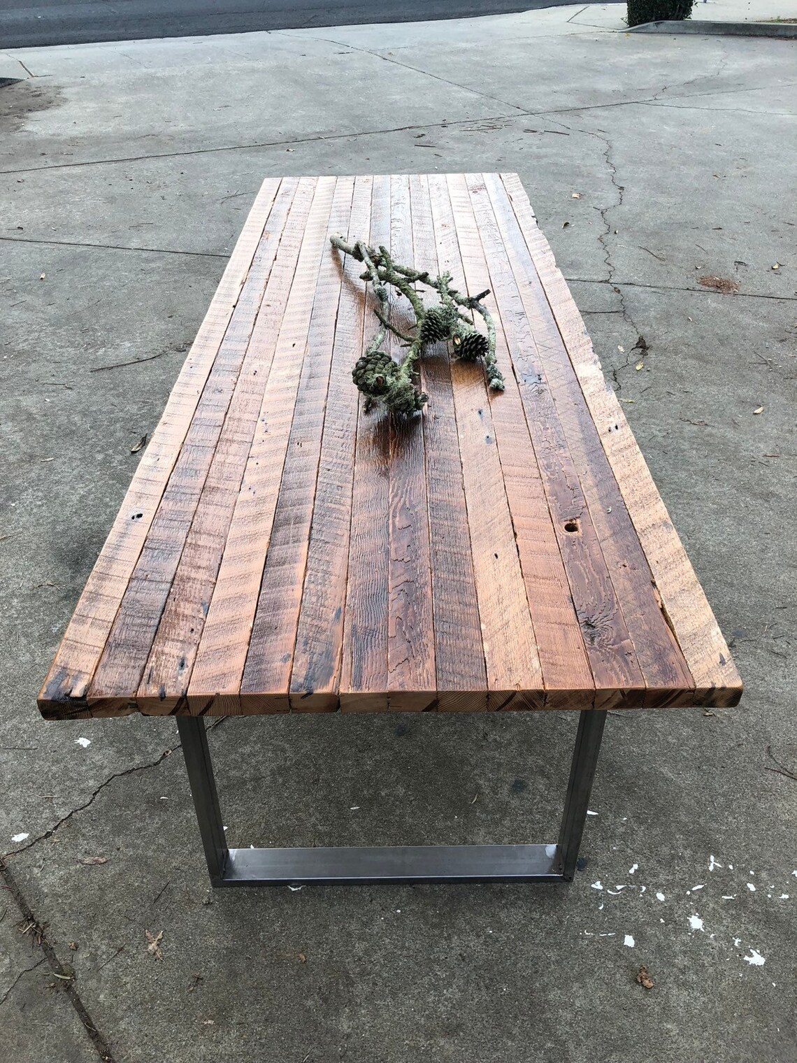 Reclaimed Rough Cut Douglas Fir Dining Table - Etsy