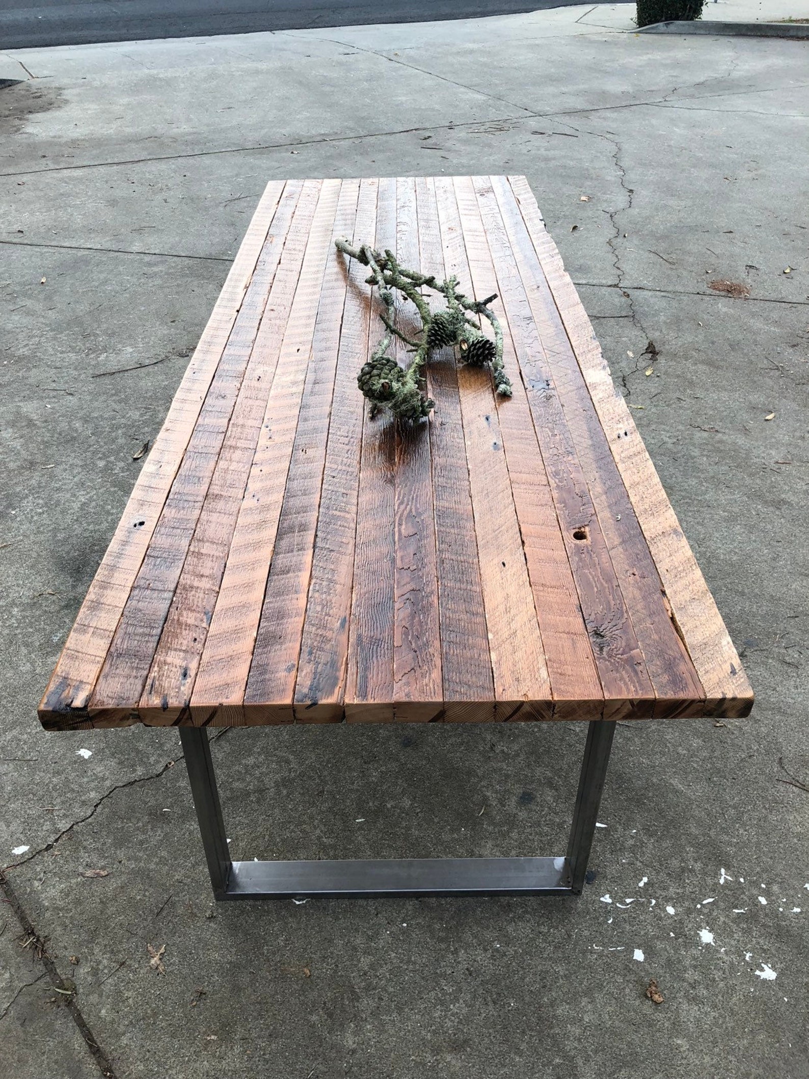 Reclaimed Rough Cut Douglas Fir Dining Table - Etsy