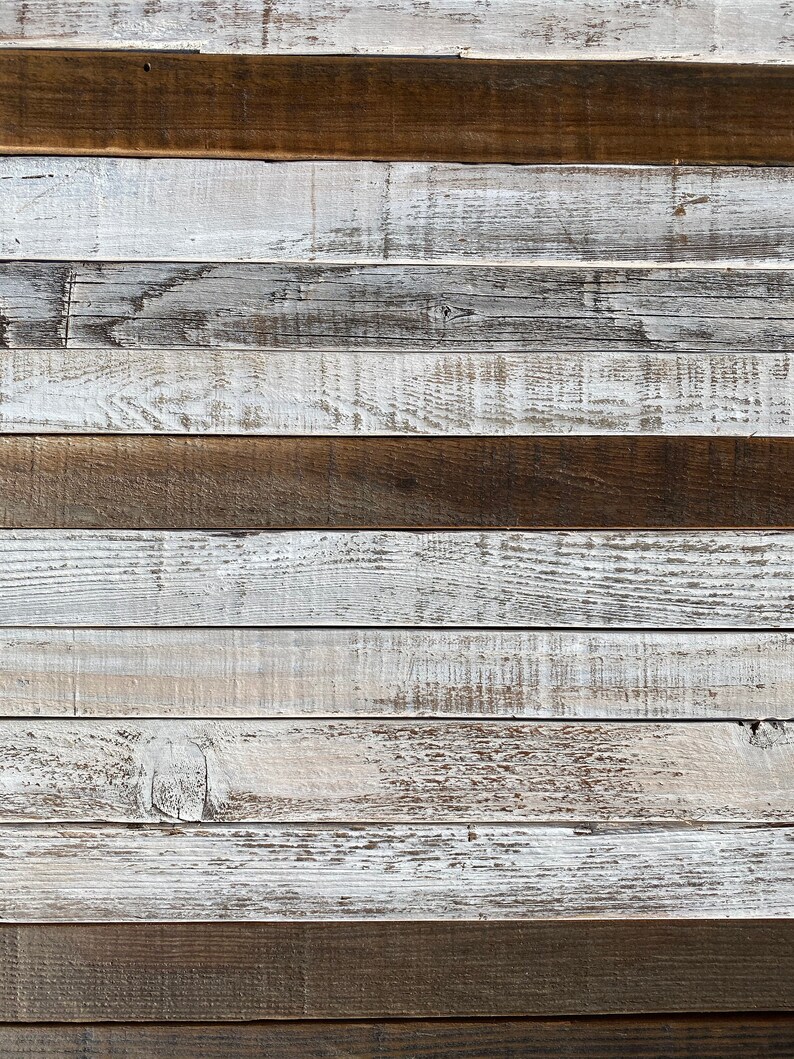 Wall Art Reclaimed Wood White Washed Rustic | Etsy