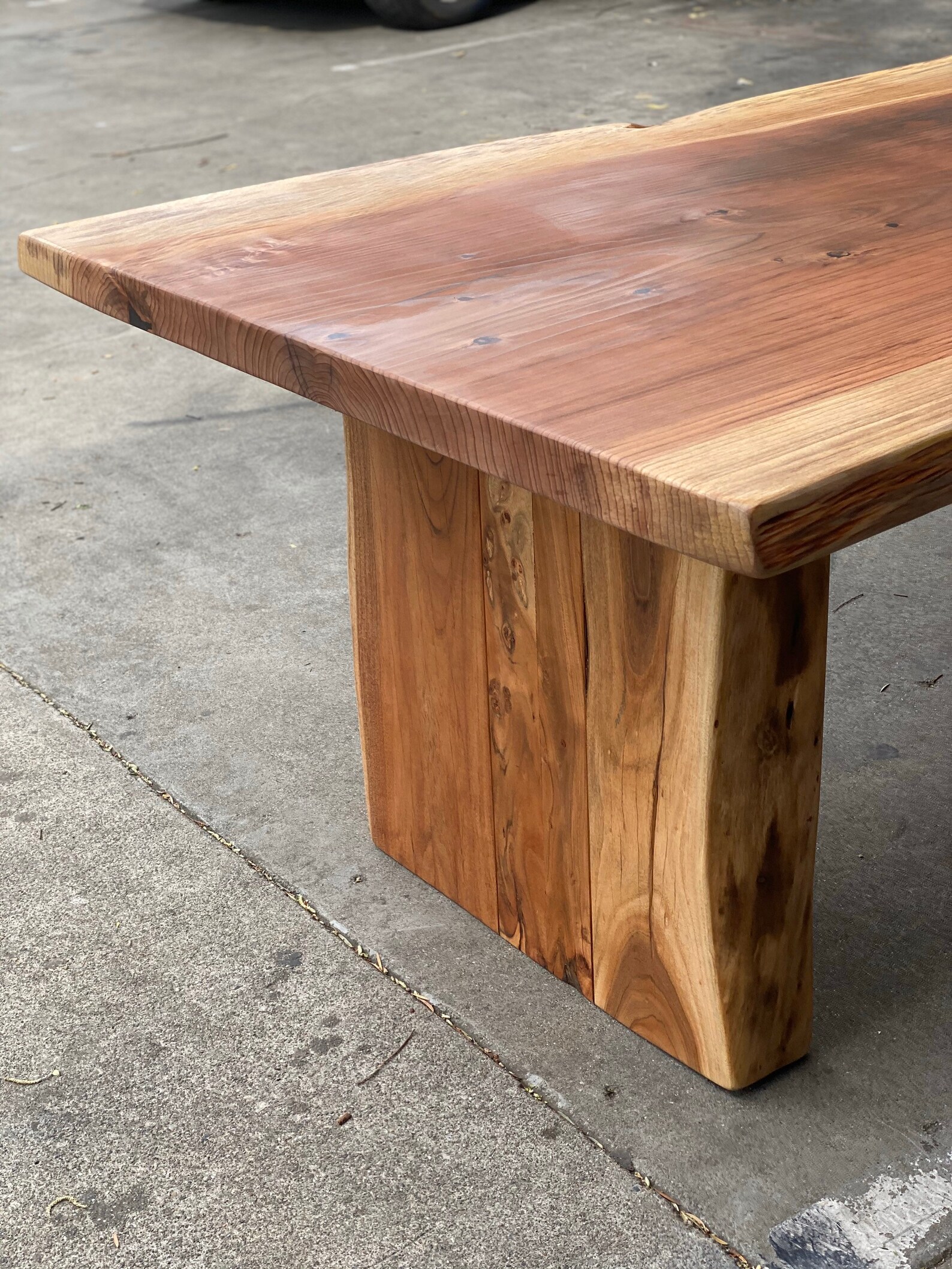 Solid Redwood Slab Dining Table - Etsy