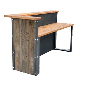 Reclaimed Wood Reception Desk - Etsy