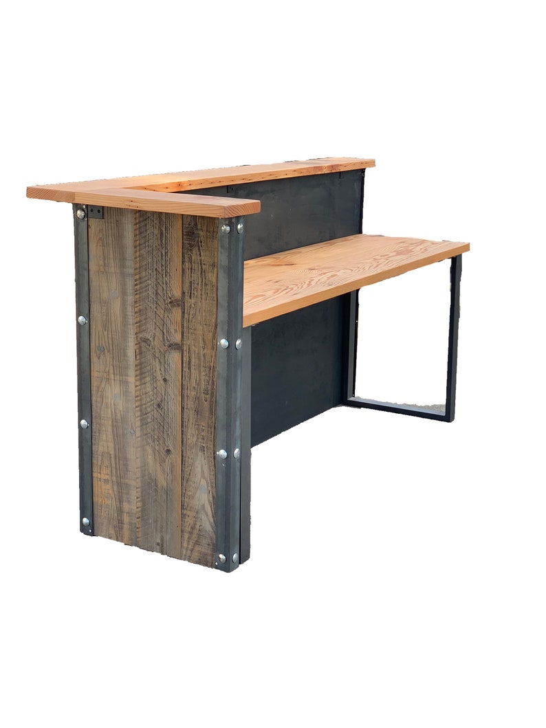 Reclaimed Wood Reception Desk - Etsy