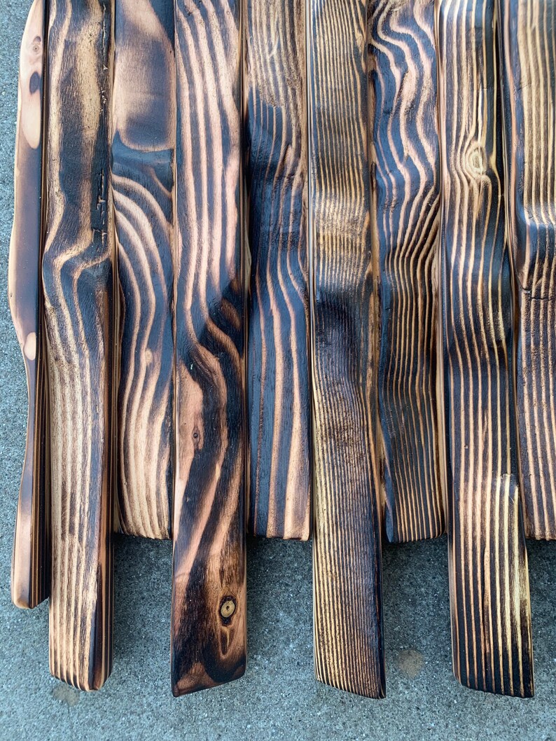 Burned Wave Wood Wall Art Panel - Etsy