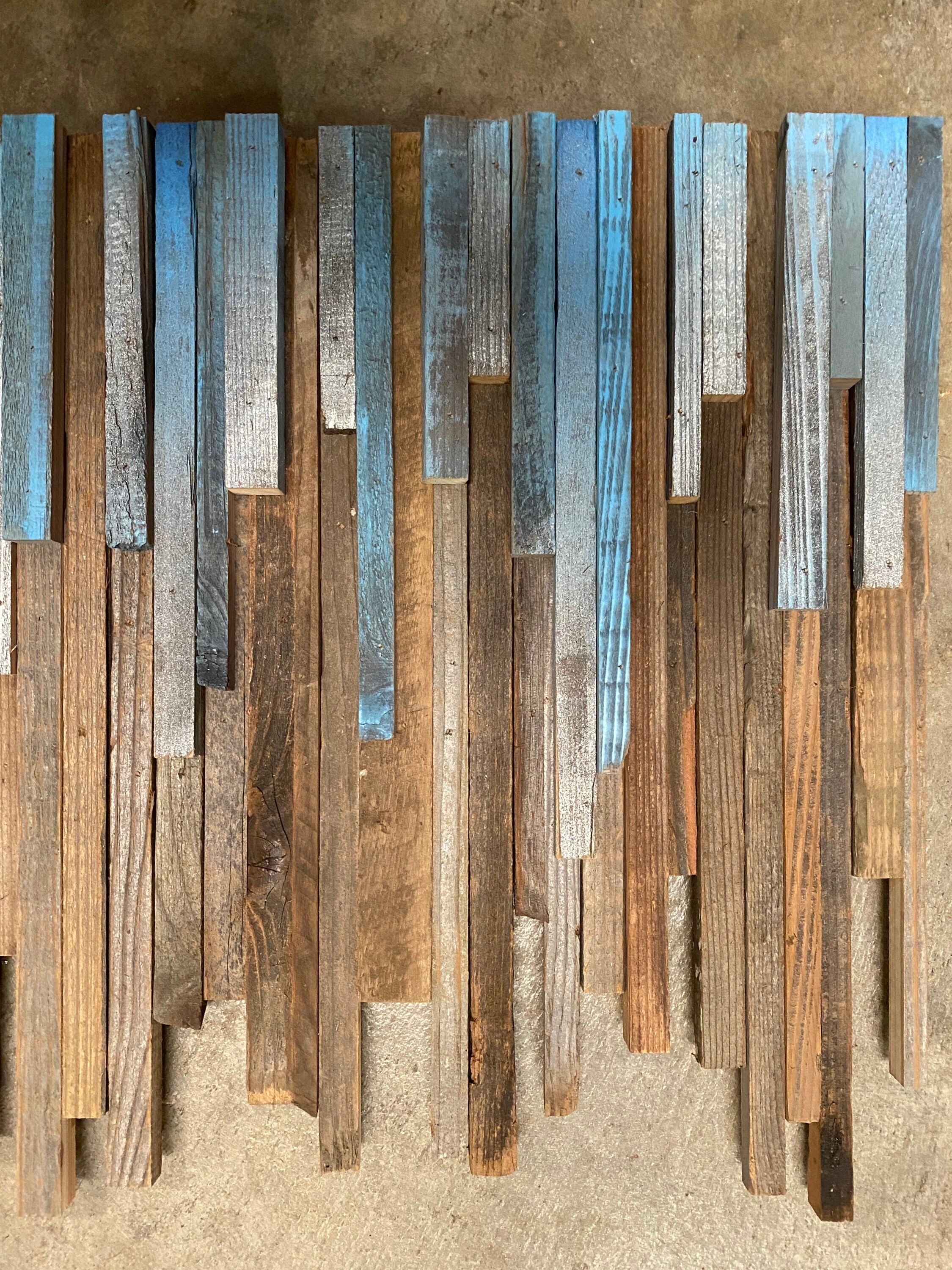 Melting Ice Reclaimed Rustic Wood Wall Art Panel - Etsy