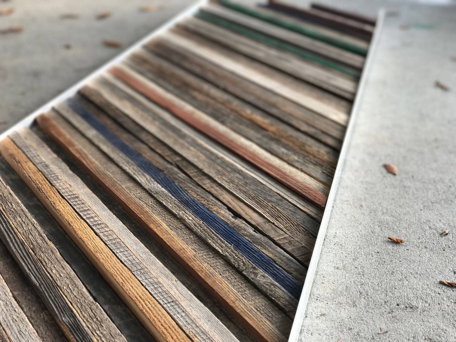 Diagonal Pattern / Reclaimed Wood Wall Art - Etsy