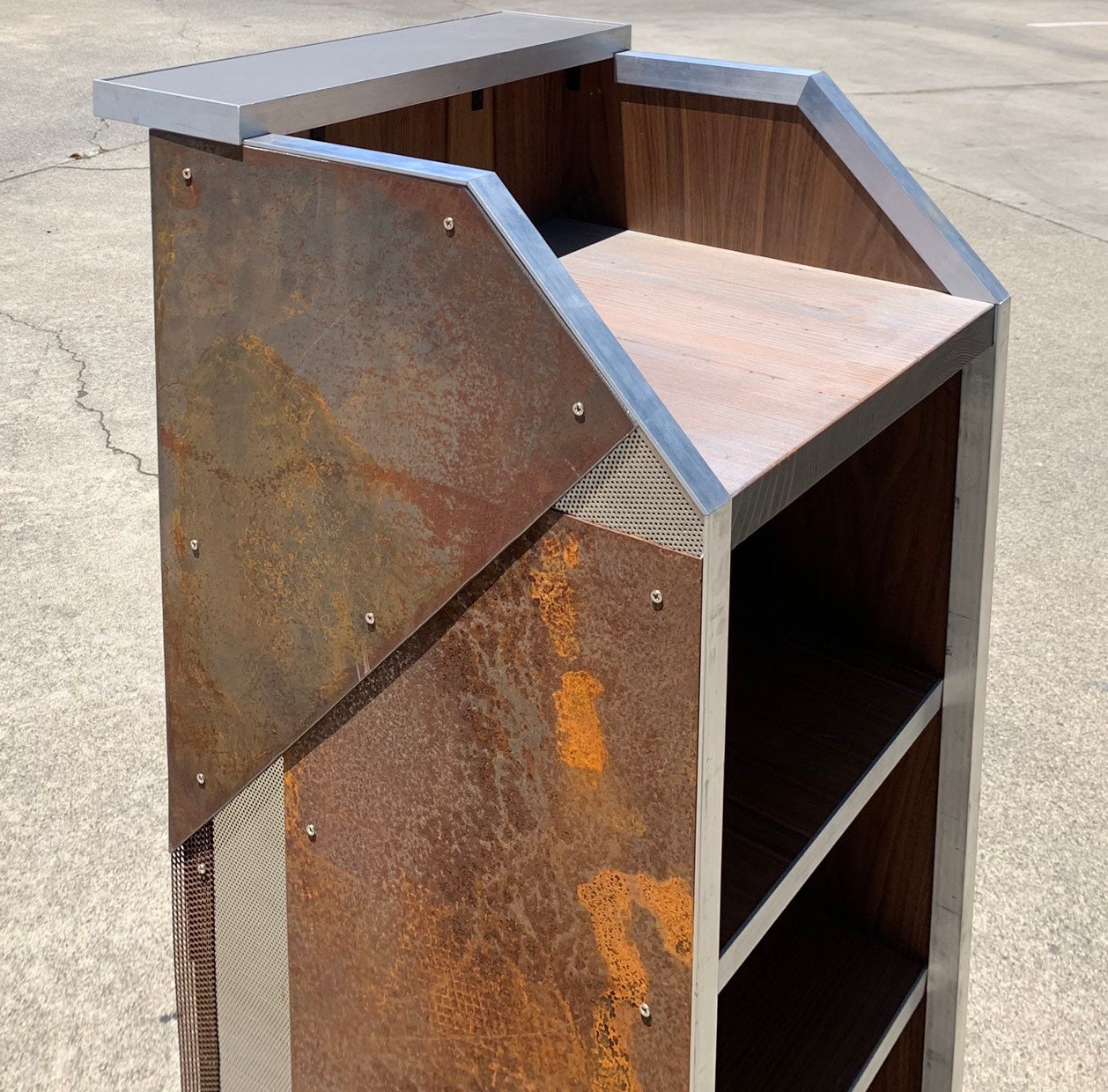 Hostess Desk Hostess Stand Mixed Metal Design - Etsy