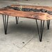 Walnut Coffee Table With River Rock Garden - Etsy