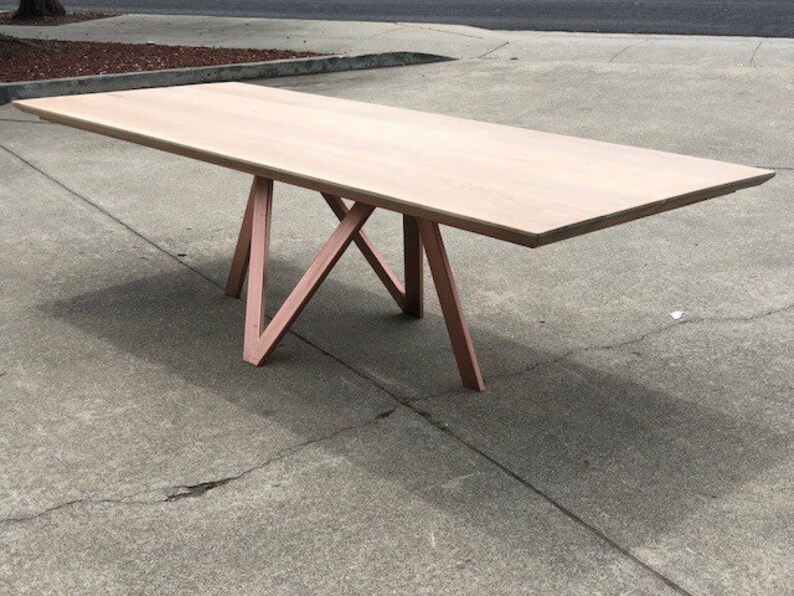 White Washed White Oak Dinig Table - Etsy