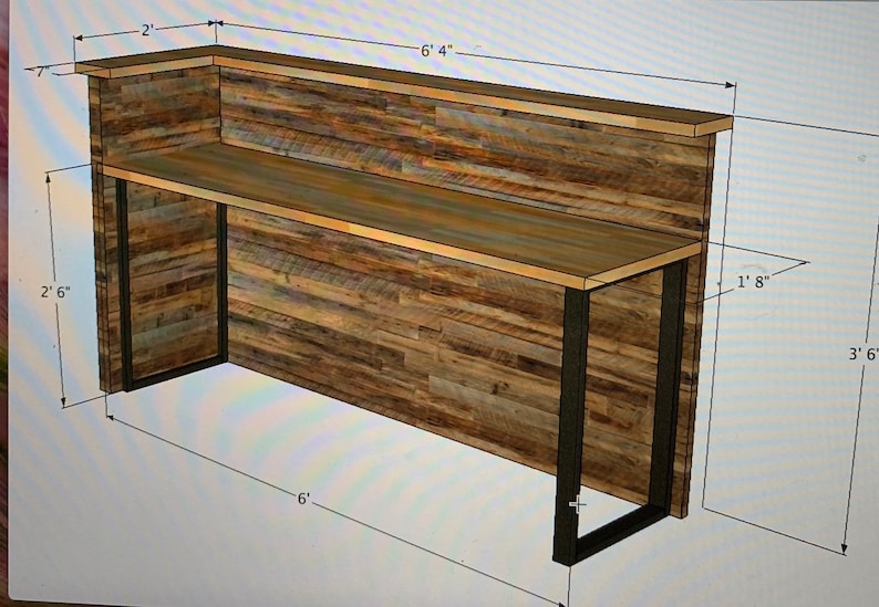 Reclaimed Wood Reception Desk - Etsy Canada