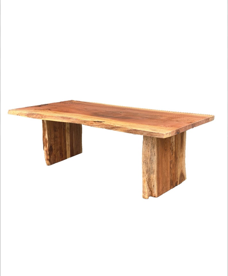 Solid Redwood Slab Dining Table - Etsy