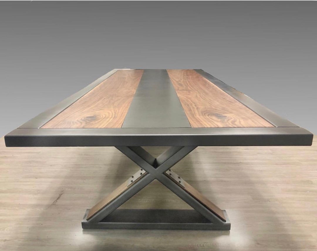 Executive Table / Wood and Metal Combo - Etsy