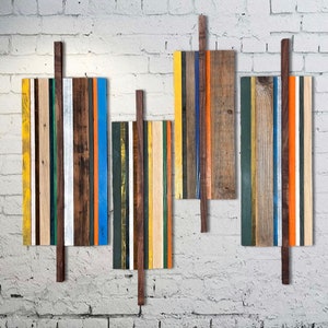 Color Drip Quadriptych Wood Art - Etsy