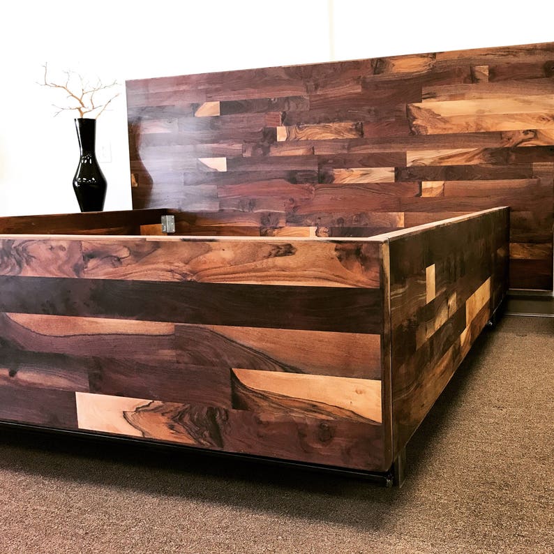 Walnut King Size Platform Bedroom Set | Etsy