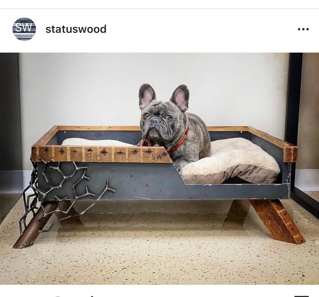 Modern Rustic Dog Bed - Etsy