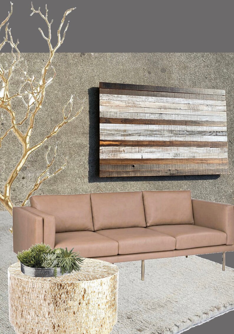 Wall Art Reclaimed Wood White Washed Rustic - Etsy