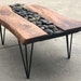 Walnut Coffee Table With River Rock Garden - Etsy