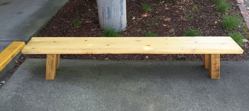 Reclaimed Wood Low Bench - Etsy