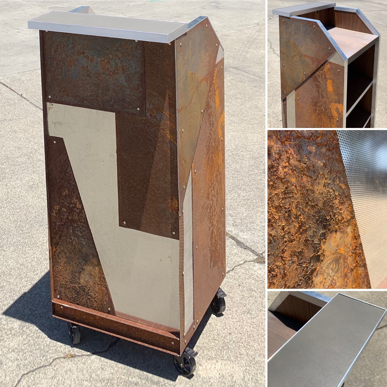 Hostess Desk Hostess Stand Mixed Metal Design - Etsy