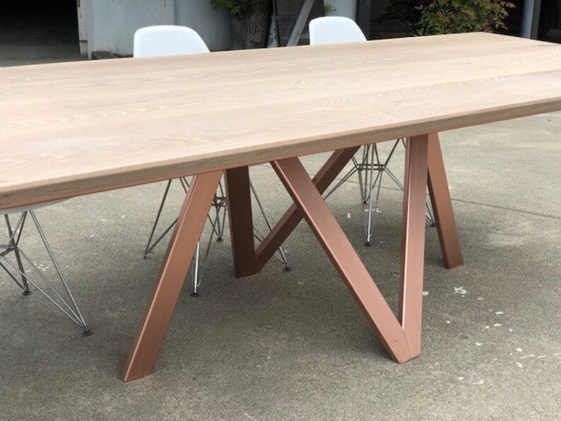 White Washed White Oak Dinig Table - Etsy